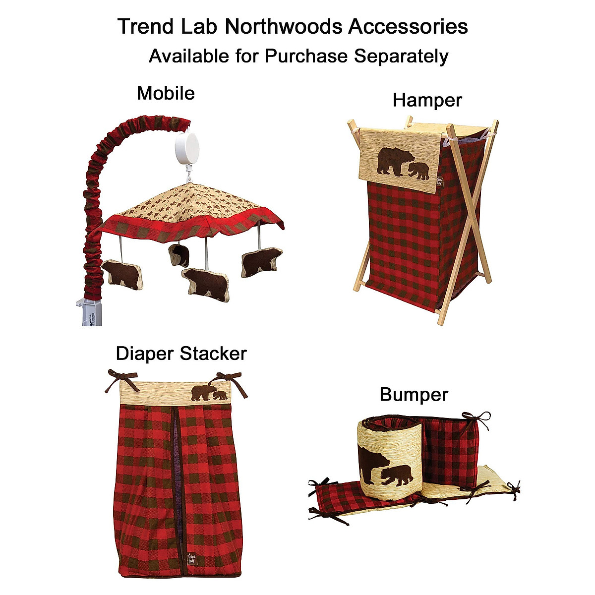 Trend Lab Northwoods 3 Piece Crib Bedding Set, Can Be Used As A Blanket Or A Playmat for Tummy Time, Includes Quilt, Fitted Crib Sheet and Skirt