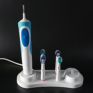 Alaigo Electric Toothbrush Base Stand Support Brush Head Holder for Braun Oral B Electric Toothbrushes D12 D20 D16 D10 Pro 1000 Pro 2000 etc. Bathroom Tools with Charger Hole