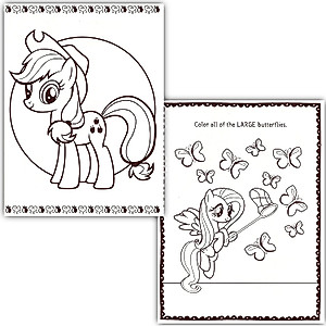 M L P My Little Pony Coloring Book Bundle with Stickers (2 Jumbo Books Featuring Rainbow Dash, Fluttershy, Pinkie Pie and More)