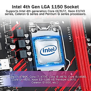 MACHINIST LGA 1150 Motherboard, H81 Micro ATX Intel 4th Gen Gaming Motherboard for Desktop PC Support 1333/1600MHz DDR3 Dual Channel Max 16G, i3 i5 i7/Xeon E3 V3 Processor, NGFF M.2, SATA 3 H81M-PRO