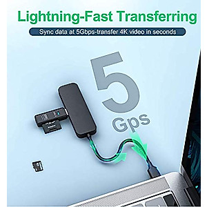 USB 3.0 Hub, VCZHS 4-Port USB Hub 3.0, Ultra-Slim Data USB Hub for Mac and Windows, Ultrabook and Laptop Flash Drive, Mobile HDD USB Hub 3.0