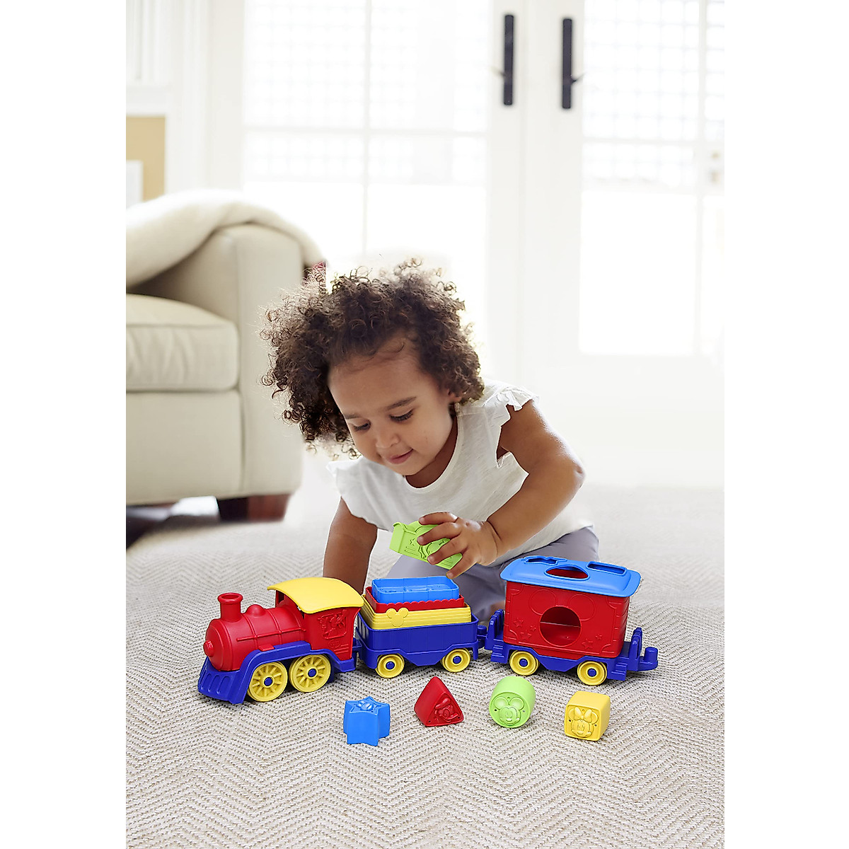 Green Toys Mickey Mouse & Friends Stack & Sort Train