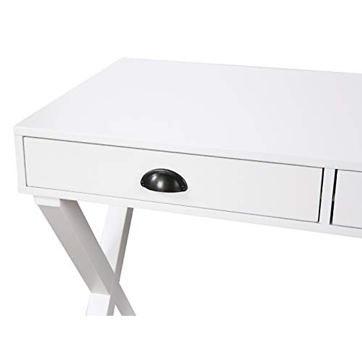 OSP Home Furnishings Washburn Chic Campaign Writing Desk, White