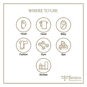 Smyrna Original Turkish Hand Towels Classical Series Set of 2 | 100% Cotton, 16 x 40 Inches | Decorative Bathroom Peshtemal Towel for Hand, Face, Hair, Gym, Yoga, Tea, Kitchen and Bath (Mint)