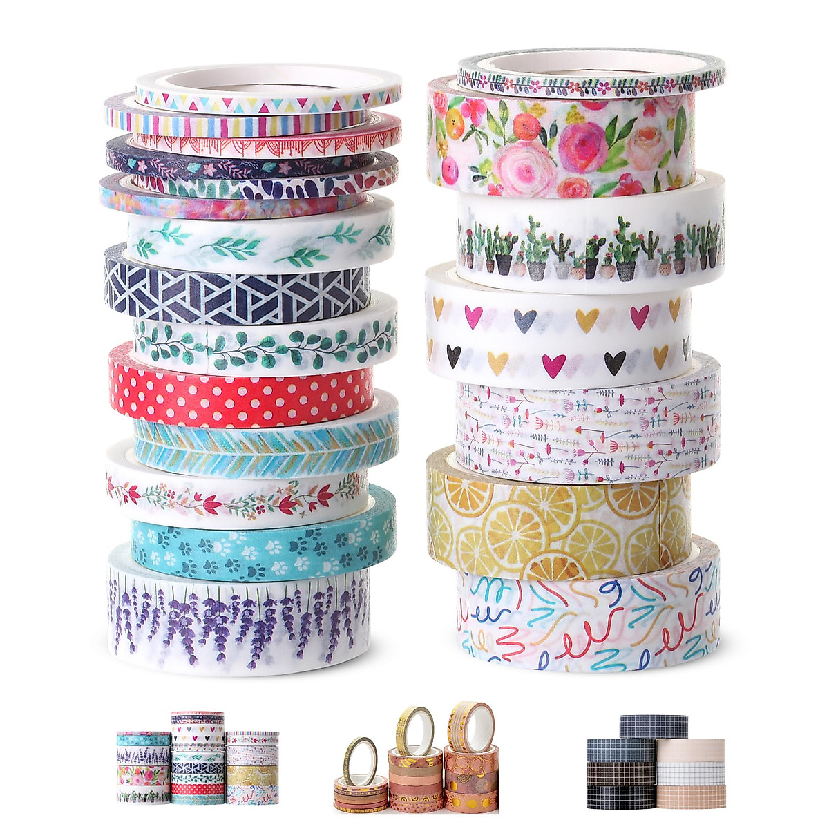 Mr. Pen- Washi Tape Set, 21 Rolls, Floral Washi Tape, Washi Tape, Bullet Journal Supplies, Decorative Tape, Cute Washi Tape, Washi Tape for Bible Journaling, Cute Tape, Bible Journaling Supplies