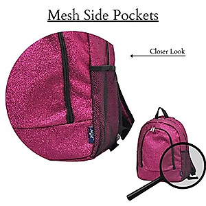 NGIL Canvas School Backpack (Glitter-Hot Pink)