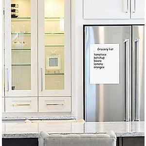 5 Dry Erase White Magnetic Sheets - 9" X 12" - Magnetic White-Board Write on Wipe Off Sheets - Total of 5 Sheets. The Best Flexible Dry Erase Sheets ON The Market! Without Markers