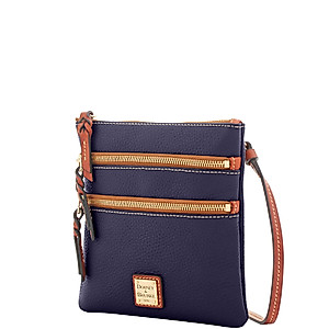 Dooney & Bourke Handbag, Pebble Grain Triple Zip Crossbody - Blue