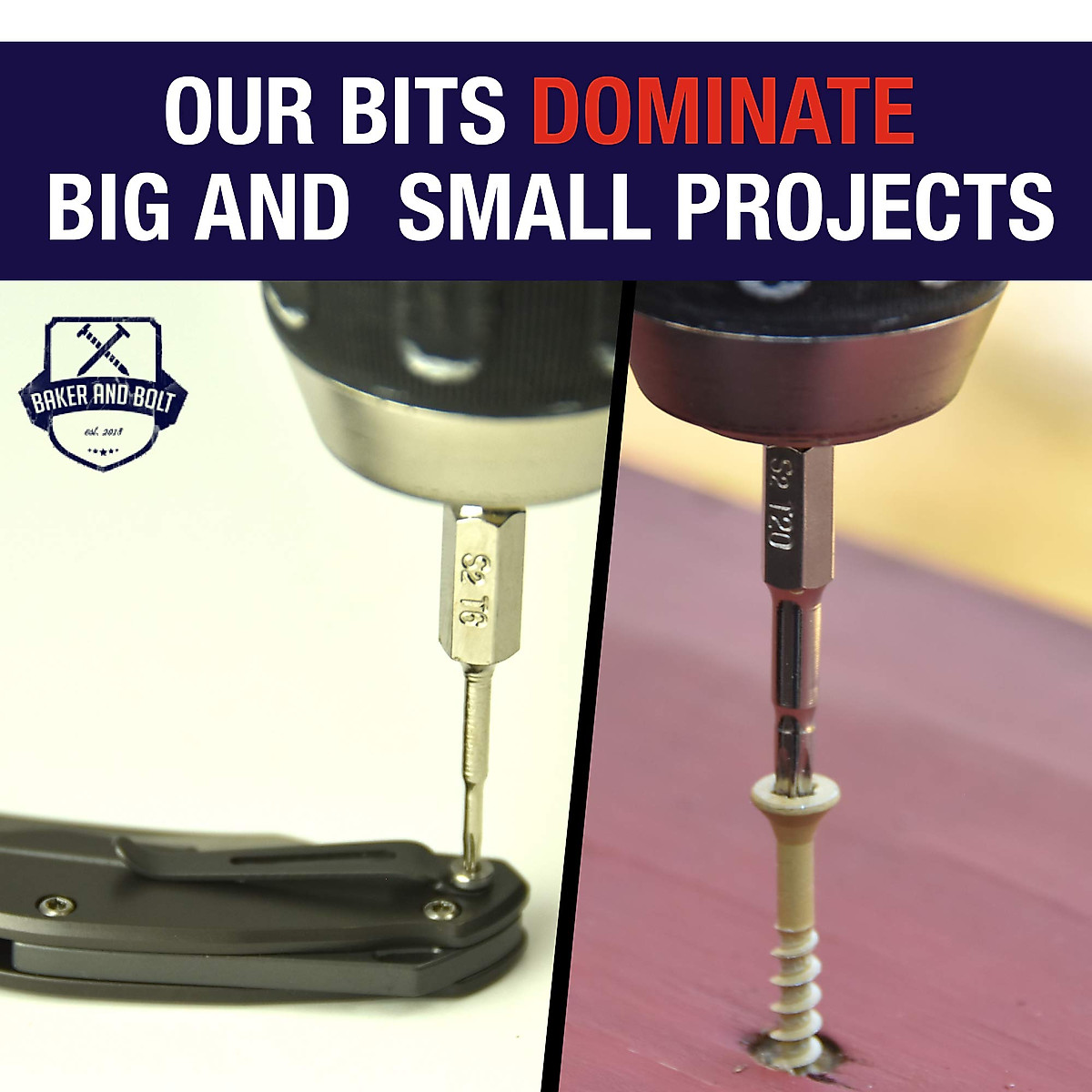 Phillips Screwdriver Drill Bit Set (Premium 12pc Complete Set) w/Storage Case and Bit Holder - 1/4in Hex Shank Magnetic Bit Set - Impact Ready - S2 Steel - Long 2in Heads for Drills. Baker and Bolt