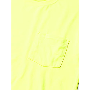 Hanes Men's Workwear Short Sleeve Tee (2-Pack), Safety Green, X Large