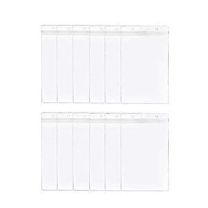 LGEGE 48PCS Transparent Waterproof Extra Large 6x4" Badge Holders （Vertical Style）for Passport ID,Cash,Plane Ticket, Receipts,Credit Card, etc