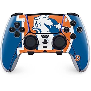 Skinit Gaming Decal Skin Compatible with PS5 DualSense Edge Pro Controller - Officially Licensed NFL Denver Broncos Retro Logo Design