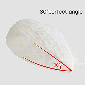 Lacomfy Pregnancy Pillow for Side Sleeper, Double Wedge Pillow for Maternity, Side Sleeping Pillow for Belly, Waist, Back Support, Detachable and Removable Outercase, Easy to Clean