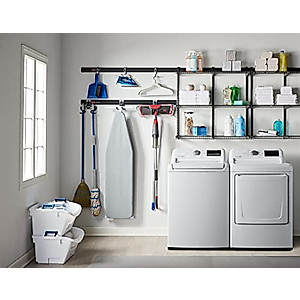 Rubbermaid FastTrack Utility Hook, Garage Organization Wall Hanger, Tool Hanger, Wall Mount and Heavy Duty Tool Hanger, Black