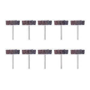AUTOTOOLHOME 10 Pack Abrasive Flap Wheel Sander 80 Grit 1/8 inch Shank for Drill Grinding Polishing Sanding Wheels Rotary Tool