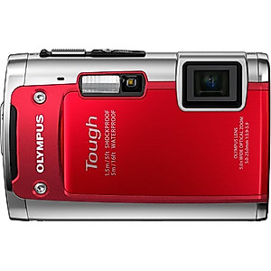 Olympus TG-610 Tough 14 MP Digital Camera , 5x Wide Optical Zoom (28mm), 3" 920K LCD (Red) (Old Model)