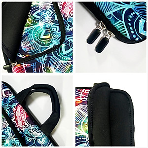 14 15 15.4 15.6 Inch Laptop Handle Bag Computer Protective Case Sleeve Neoprene Cover Compatible with MacBook Pro 15" 15.6" Dell Lenovo HP Asus Acer Sony Toshiba Chromebook Notebook (Mandala Arts)