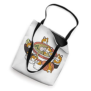 Ramen Sushi Corgi Dog Tote Bag