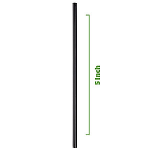Comfy Package, [2000 Count] 5 Inch Coffee & Cocktail Stirrers/Straws Disposable Plastic Sip Stir Sticks - Black