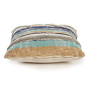 LR Home Donna Throw Pillow, 18" x 18", Blue/Multi