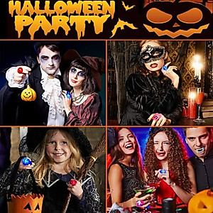 Halloween Light Up Rings 50Pcs Halloween Party Favors Light Up Toys luminous Flash Finger LED Rings Blinking Jelly Rubber Rings for Kids Adults