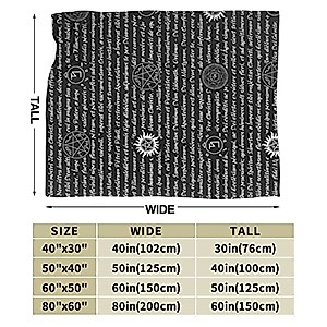 Flannel Blanket Throws 30"X40" - Supernatural Inspiration Printed Throw Blanket Super Soft Warm Lightweight Blanket for Bed Sofa Couch Travel Camping