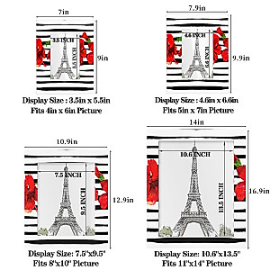 11x14 Picture Frame Red Flower Wood Photo Frames with Acrylic for Wall Mount & Table Top Display Picture Frames for Wall Decor