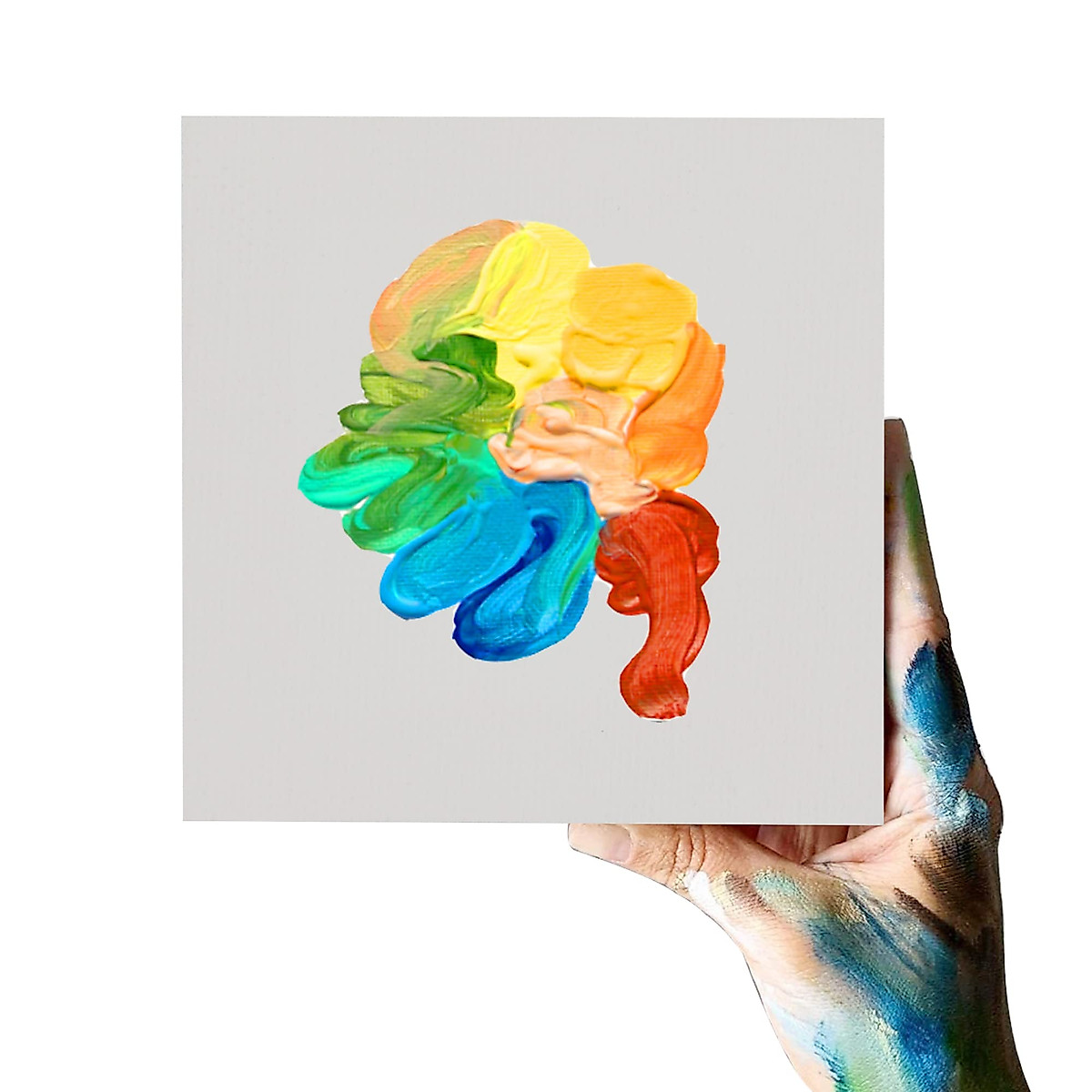 Gredak Mini Canvases for Painting with Easel Set, Pack of 14,4 x 4 Inches Mini Canvas and 14pcs 5" Mini Easel, Small Canvas for Adults,Art Supplies for Acrylic Pouring and Oil Painting