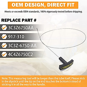 3C3Z6750AA Ford 6.0 Powerstroke Oil Dipstick for 2003 2004 2005 2006 2007 Ford F250 F350 F450 F550 Super Duty Excursion 6.0 Diesel Engine Oil Dip Stick Indicator Tool Replace Ford 3C3Z-6750-AA 917-310