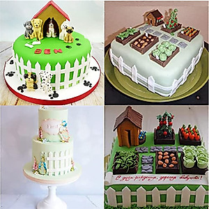 Mold Creative Cube Cake Fence Mold DIY Baking Decoration Tool Mold For Fondant Glue Clay Cake Border Decoration Food Grade Plastic