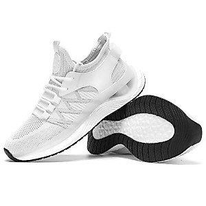 Men's Walking Shoes Fashion Running Lightweight Sneakers Tennis Casual Workout Cross Trainers Zapatillas para Hombre White