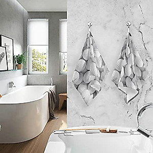 Jucciaco White Golf Balls Cotton Towels for Bathroom Sports Kitchen, Soft Absorbent Hand Towels Set of 2, 16x28 inch