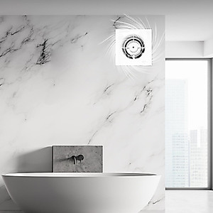 EINTTAX 4 Inch Bathroom Exhaust Fan, Wall/Window Mount Vent Fan for Bathroom Kitchen Garage, 34dB Super Quiet, IPX2 Waterproof, White