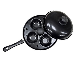 Fox Run Non-Stick Poaching, 13.5" x 8" Egg Poacher and Fry Pan, Black