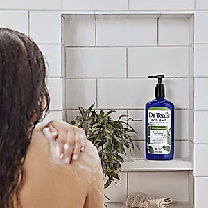 Dr Teal's Body Wash with Pure Epsom Salt, Relax & Relief with Eucalyptus & Spearmint, 24 fl oz (Pack of 4) (Packaging May Vary)