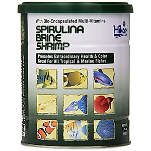 Hikari Bio-Pure Freeze Dried Spirulina Brine Shrimp Cubes for Pets, 1.76-Ounce