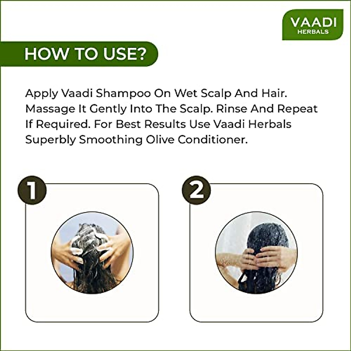 Vaadi Herbals Amla with Shikakai & Reetha Shampoo - Hair Fall Control Shampoo - ALL Natural Herbal Shampoo - Shampoo for Hair Loss - Shampoo for All Hair Types - 11.8 Ounces
