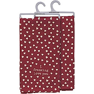 Primitives by Kathy I Freaking Love You Kitchen Towel