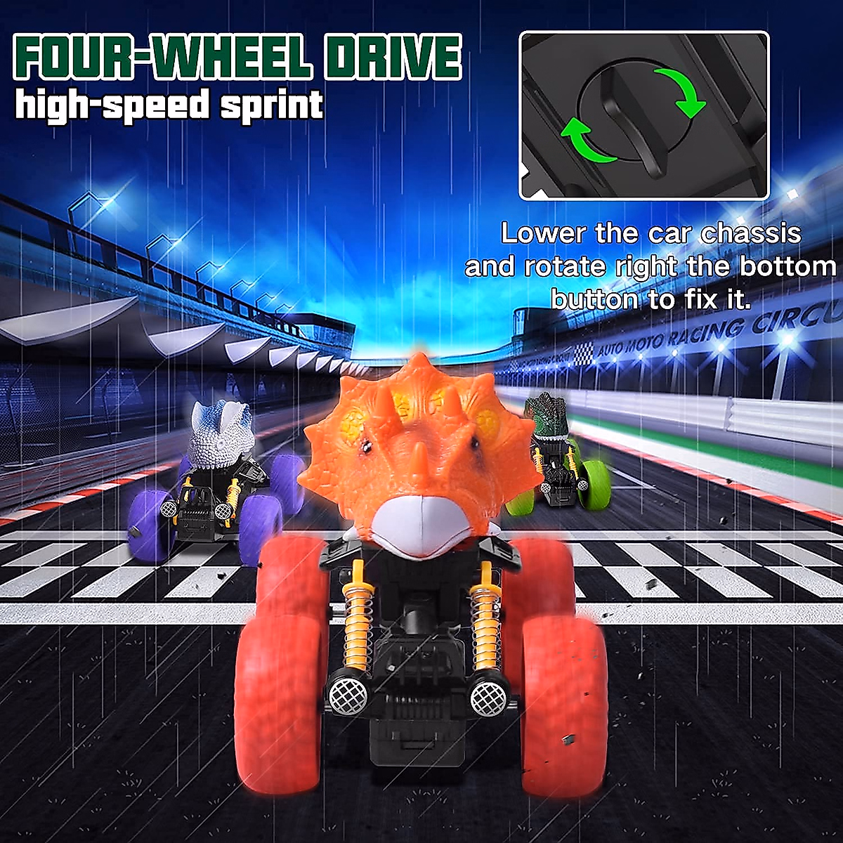 FFTROC Dinosaur Toys for Kids 3-5 Pull Back Cars - Toys for 3 4 5 Year Old Boys Toys Gifts for 3 4 5 Year Old Boy Toys Age 3 4 5 Kids Toys for Boys Birthday Gifts