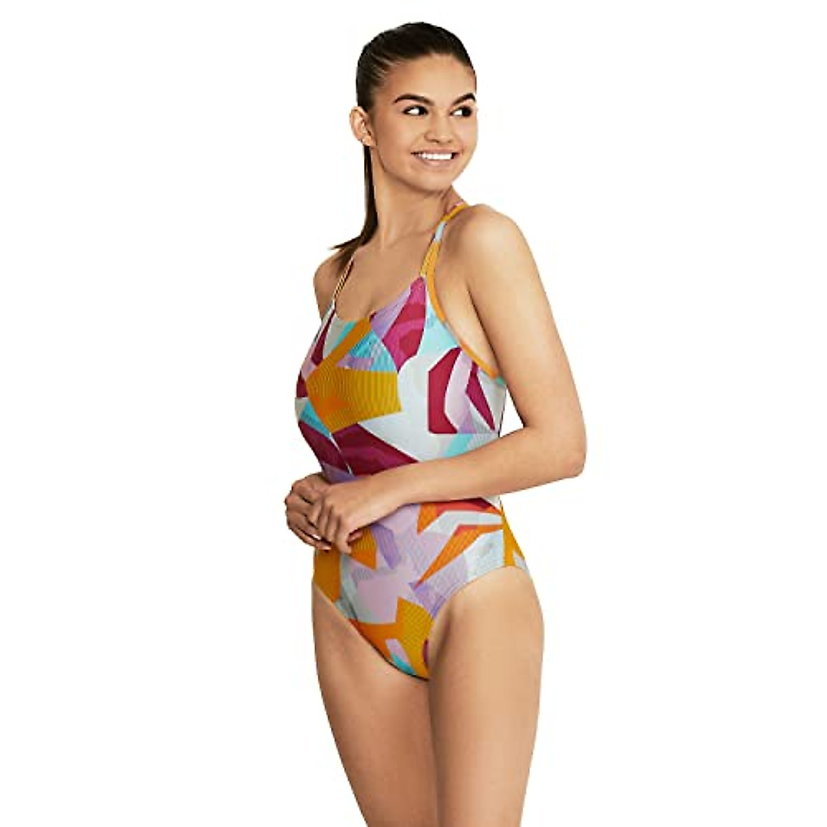 Speedo Women's Swimsuit One Piece ProLT Volt Back Printed
