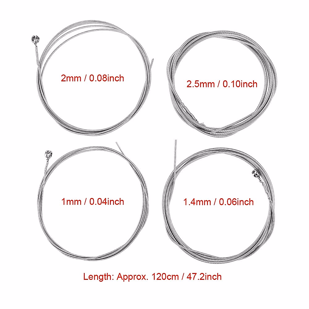 4-String Electric Bass Strings, Replacement Parts Instrument Accessory for 4-String Electric Bass