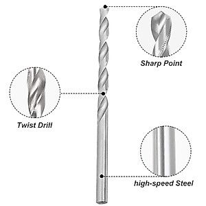 Utoolmart Twist Drill High Speed Steel Bit, Mini Twist Drill Bits Set, Jobber Small Twist Drill Bits, 7.9mm Twist Drill, HSS-4241 Twist Drill Bit Set, for Steel Aluminum Alloy, 1 Pcs