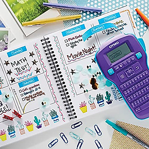 DYMO COLORPOP Authentic Label Maker Tape, 1/2" W x 10' L, White Print on Blue Glitter, D1 Standard