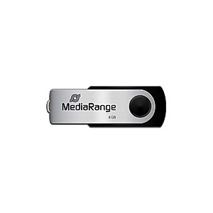 MEDIARANGE MR908 Flexi USB Stick 8GB 15MB/s USB 2.0 Black-Silver