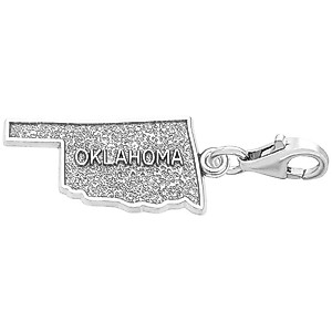 Rembrandt Charms Oklahoma Charm with Lobster Clasp, Sterling Silver