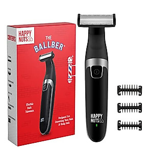 HAPPY NUTS The Ballber™ Groin Trimmer for Men Waterproof Rechargeable Ball Shaver for Men - No Nicks or Cuts - Electric Hygiene Groomer