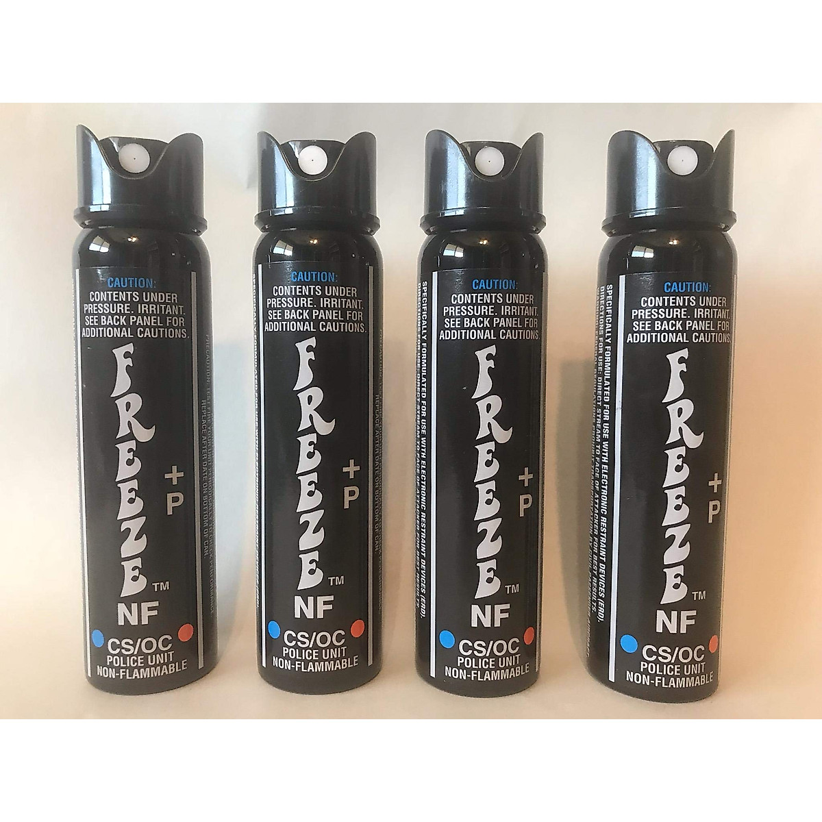 (4 ea) Freeze +P Pepper Spray - 4 oz Stream (RER, Open Top)