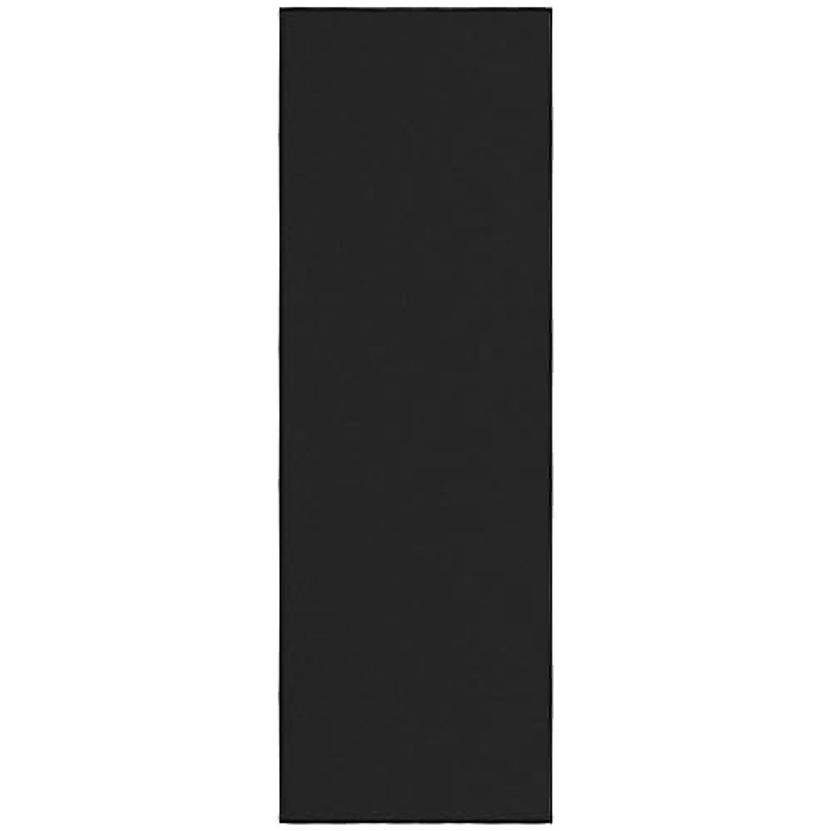 Machine Washable Modern Solid Design Non-Slip Rubberback 2x5 Traditional Runner Rug for Hallway, Kitchen, Bedroom, Entryway, 20" x 59", Black