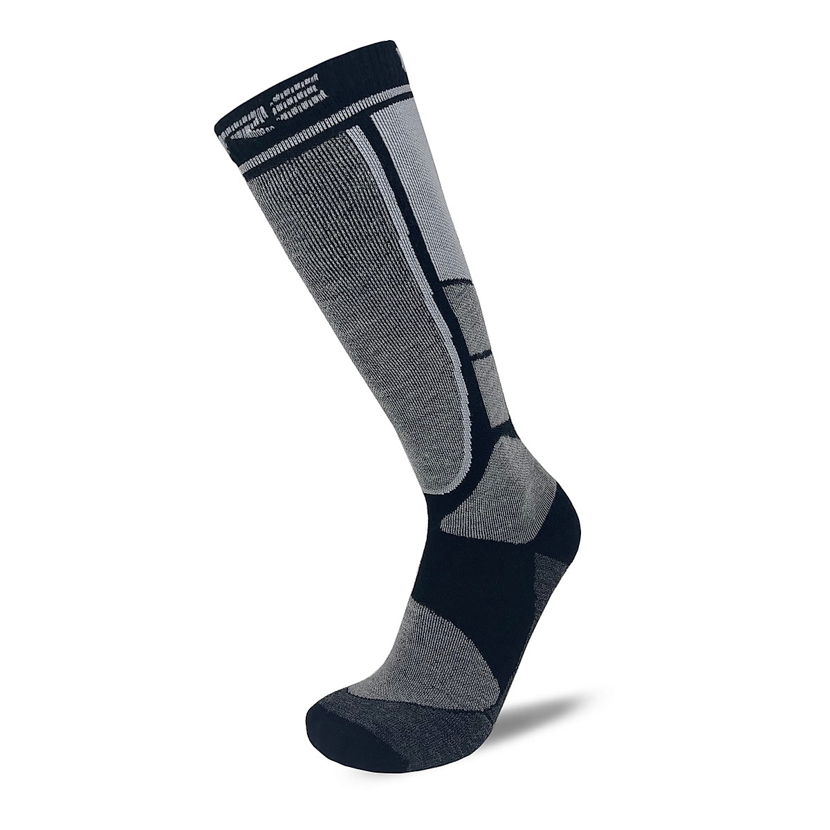 Pure Athlete Ski Socks Made in USA - Alpaca Wool Winter Weather Lightweight Socks for Skiing (XL, 2 Pairs - Black)