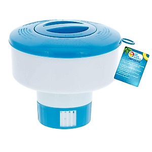 U.S. Pool Supply Pool Floating Collapsible Chlorine 3" Tablet Chemical Dispenser, 7" Diameter Floater- Adjustable Balanced Chemical Delivery